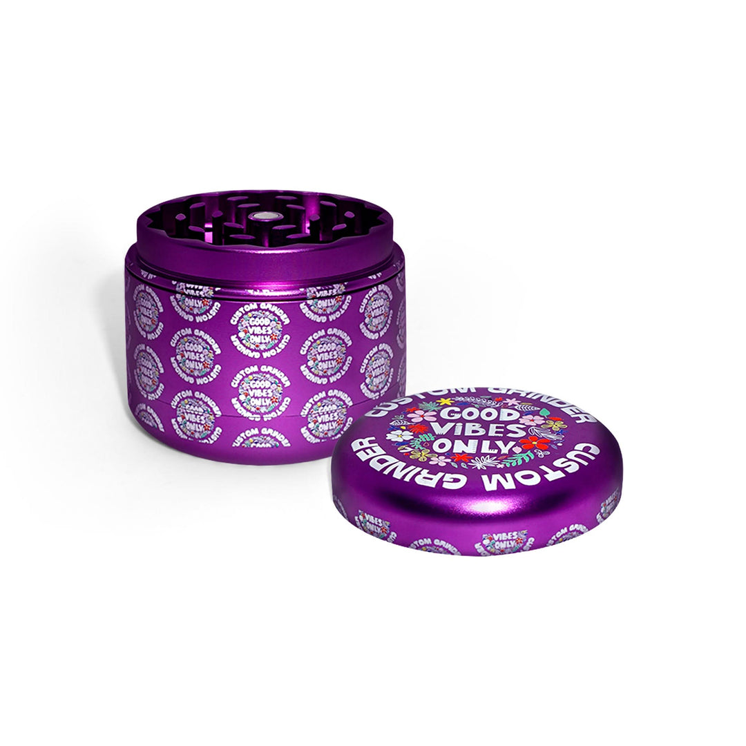 Custom Purple Alloy Grinder | 62MM*44MM | Cannabis Dispensary SWAG ...