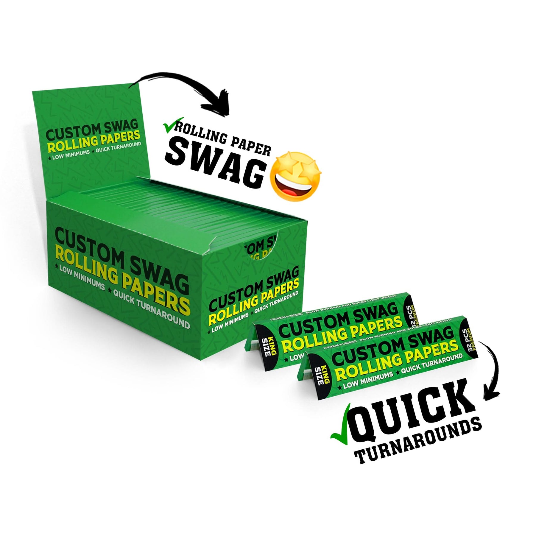 Custom Rolling Papers & Pre-Rolled Cones | Low Minimums